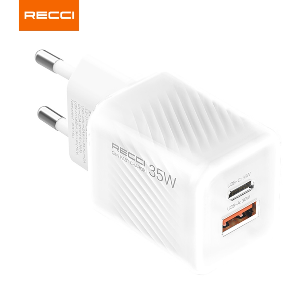 Recci RC83ECC 35W GaN Fast Charger with 1.5 Meter Cable